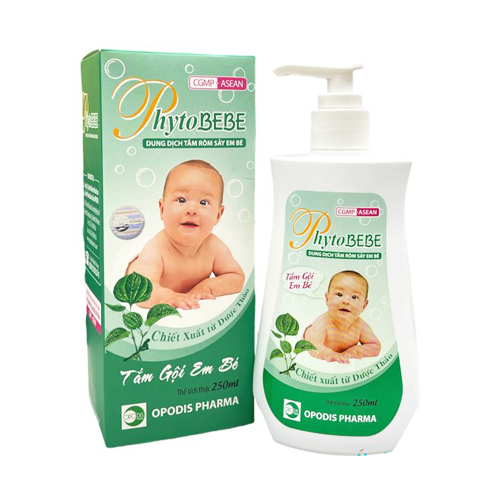 Nhà thuốc Nhân văn. Dung dịch tắm rôm sảy em bé PhytoBEBE