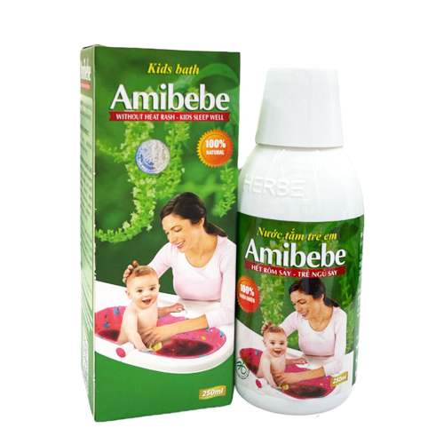 Nhà thuốc Nhân văn. Nước tắm trẻ em Amibebe 250ml – Hỗ trợ trị rôm sảy ...
