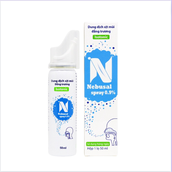 Nhà thuốc Nhân văn. NEBUSAL SPRAY 0,9% XANH