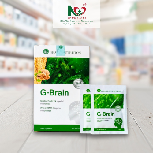 Nhà thuốc Nhân văn. Thực phẩm bảo vệ sức khỏe cốm hỗ trợ trí não G-Brain